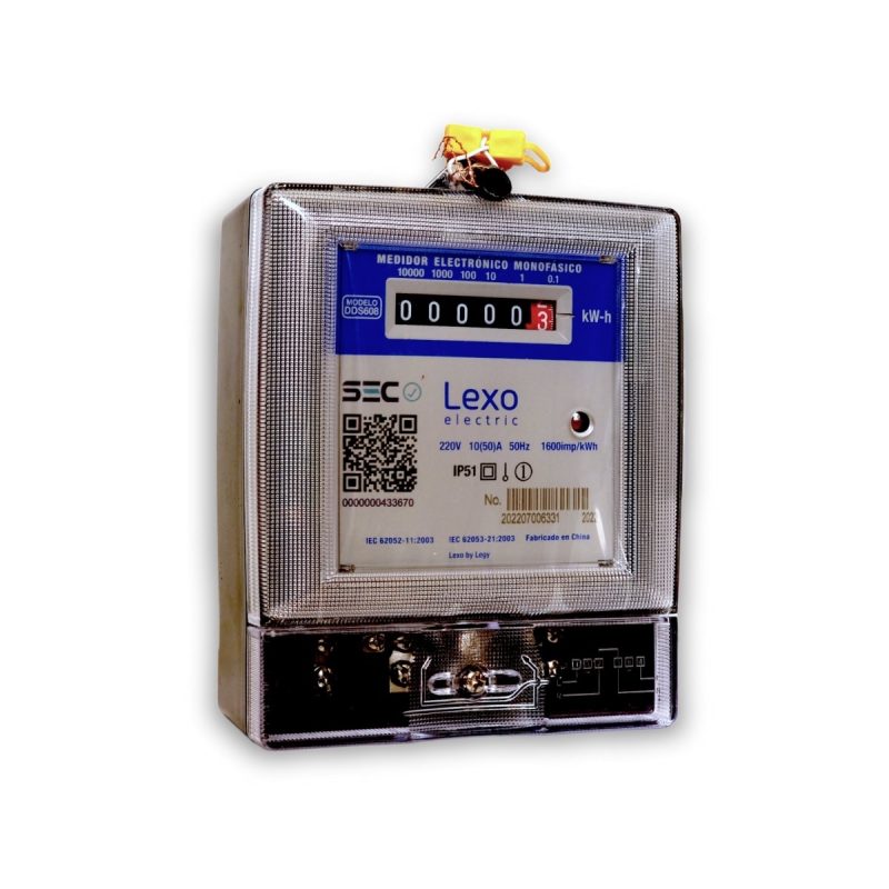 Medidor Monofasico Analógo 10(50)A 220V Calibrado Lexo DDS608 - Ferremax